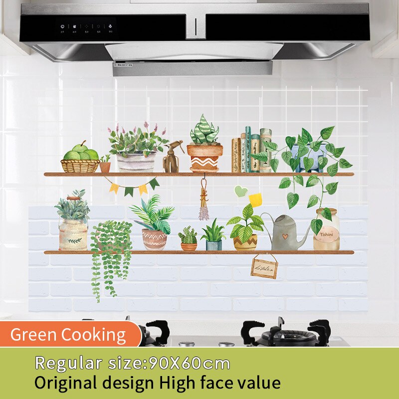 Keuken Muursticker Groene Planten Bonsai Potplante... – Vicedeal