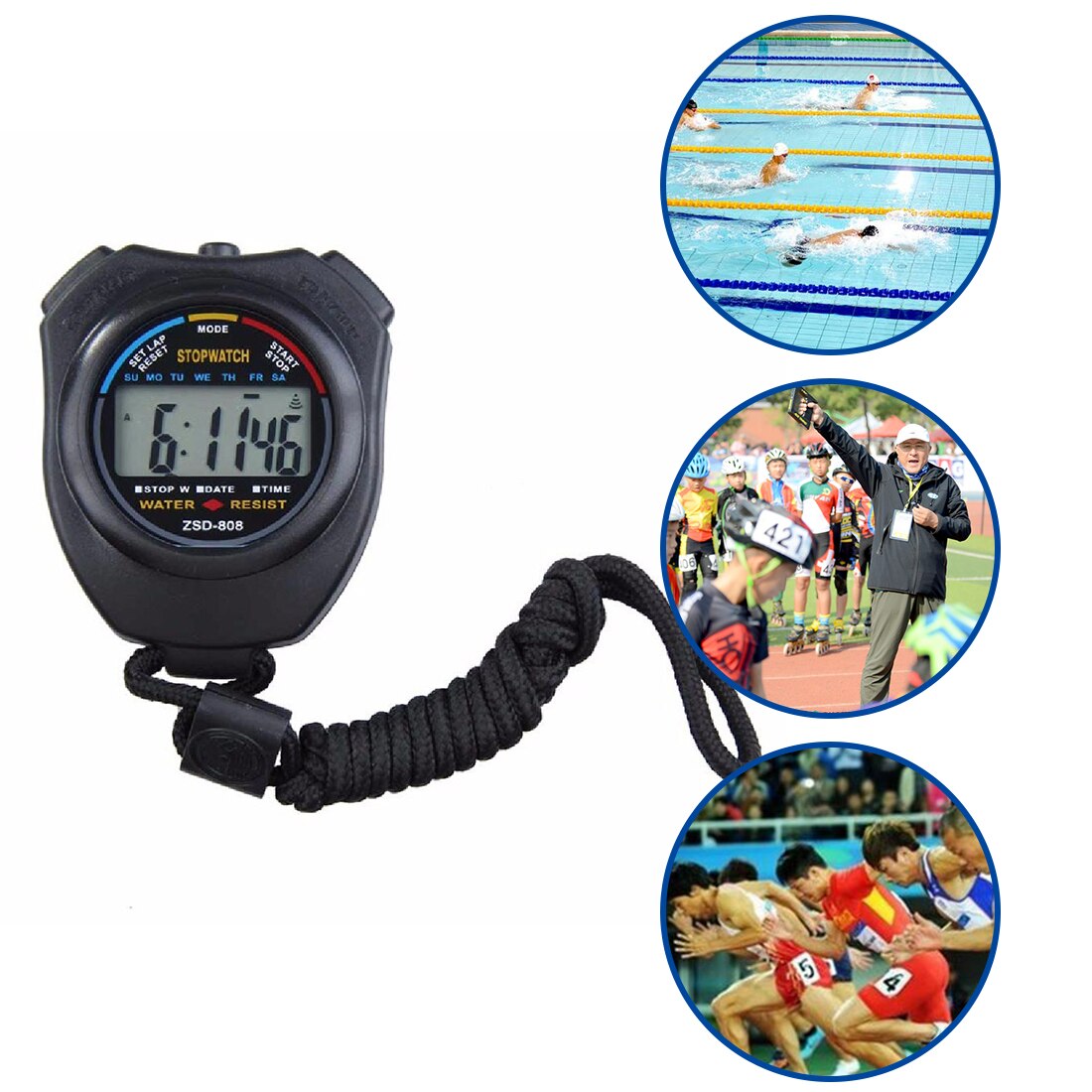 Digital Waterproof Handheld LCD Chronograph Mini P... – Grandado