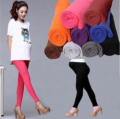 Pregnant Women Solid High Waist Pants Over Bump Le... – Grandado