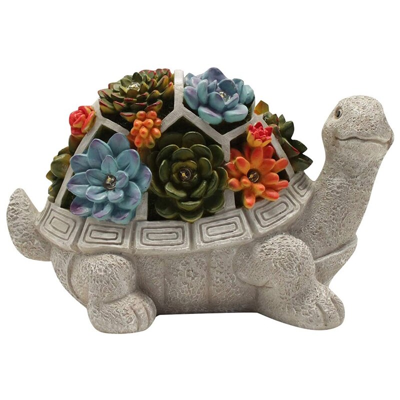 Turtle Garden Figurines Outdoor Decor, Outdoor Sol... – Grandado