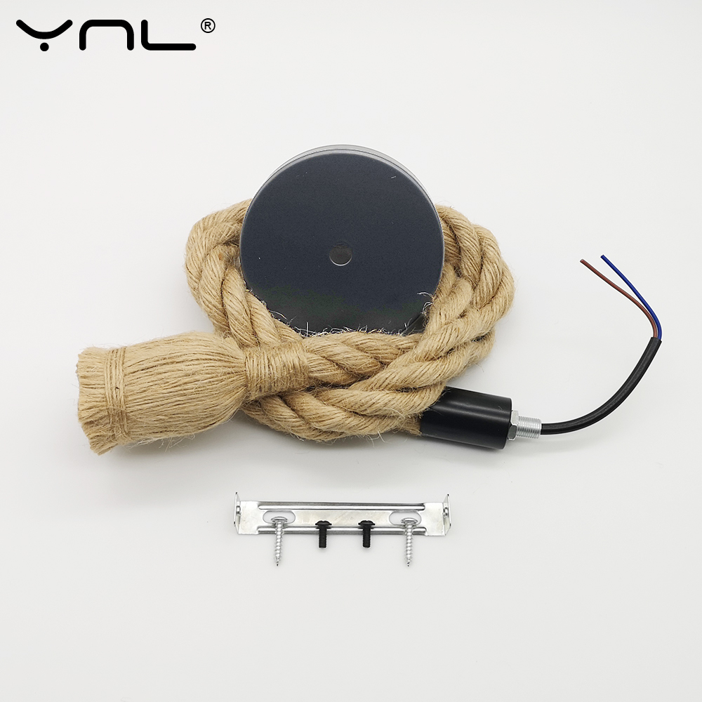 Vintage Retro Pendant Lights Hemp Rope Lamp hangla... – Grandado