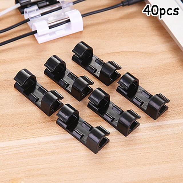 40Pcs Clamp Self Stick Cable Organizer Wire Holder... – Vicedeal