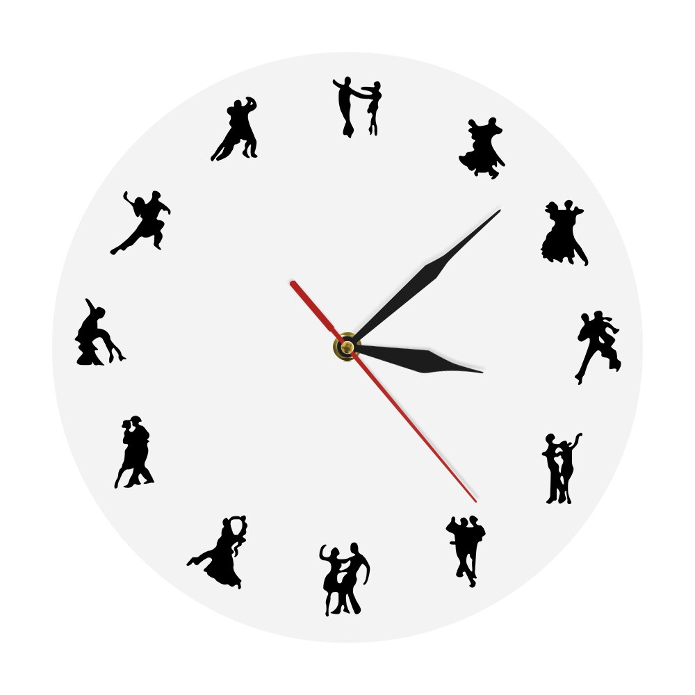 Ballroom Dancers Minimalist Wall Clock Latin Coupl... – Vicedeal