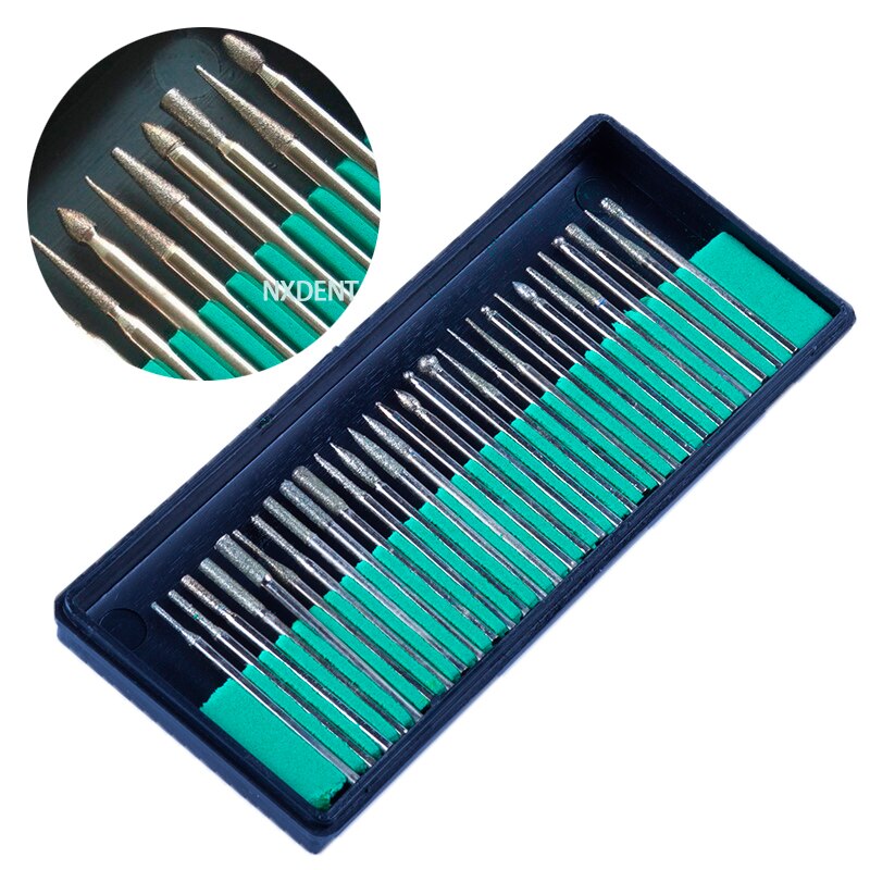 30Pcs 2.35mm Dental Diamond Low Speed Burs Set Mil... – Grandado