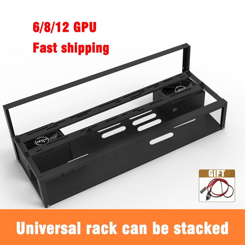 Open Mining Rig Frame 12 Gpu Mining Case Rack Moth Grandado