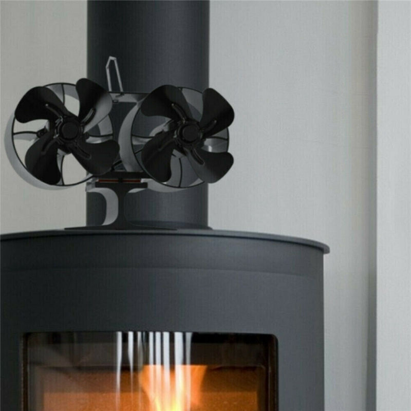 8 Blade Wood Stove Fan Heat Powered Eco Fireplace ... – Grandado