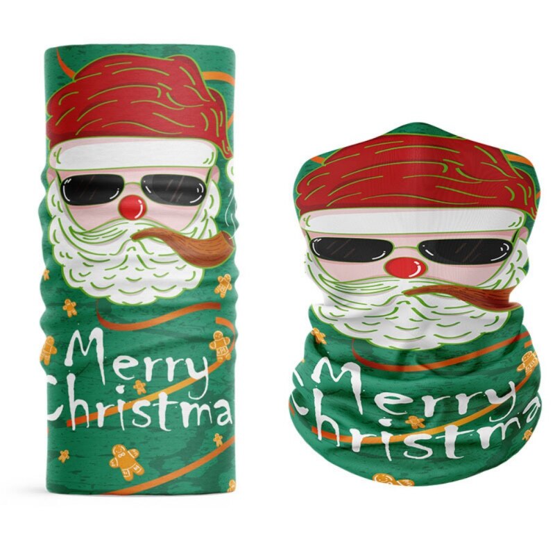 Christmas Print Face Sports Seamless Bandana Scarf... – Grandado