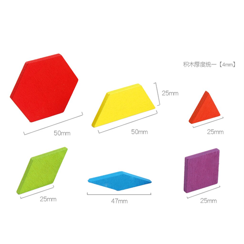 Houten Zeshoek Puzzel Vorm Patroon Blok Puzzel Voo... – Grandado