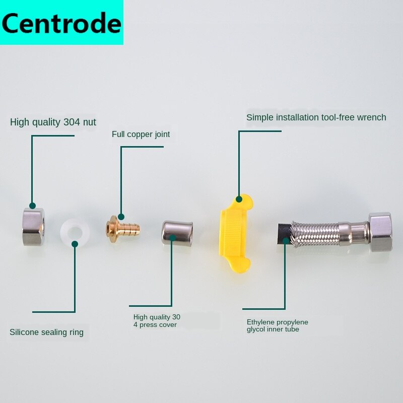 304 stainless steel braided tube and cold water in... – Vicedeal