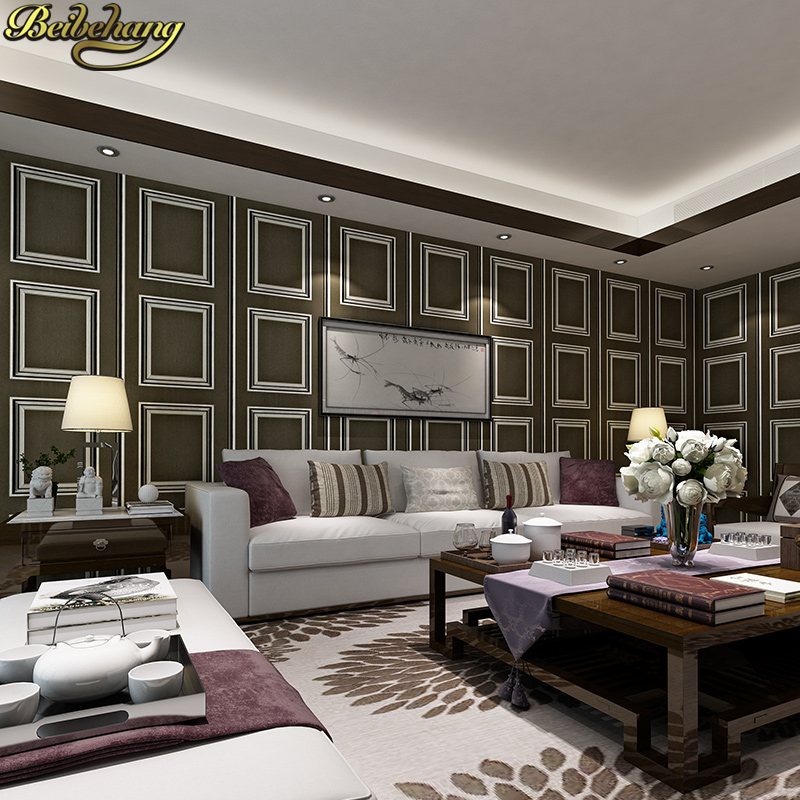 Beibehang muur papier Pune grote vierkante frame m... – Grandado