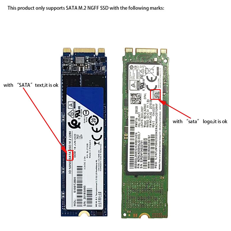 B+M Key SATA M.2 Ngff Ssd To Sata 3 Raiser M.2 To ... – Grandado