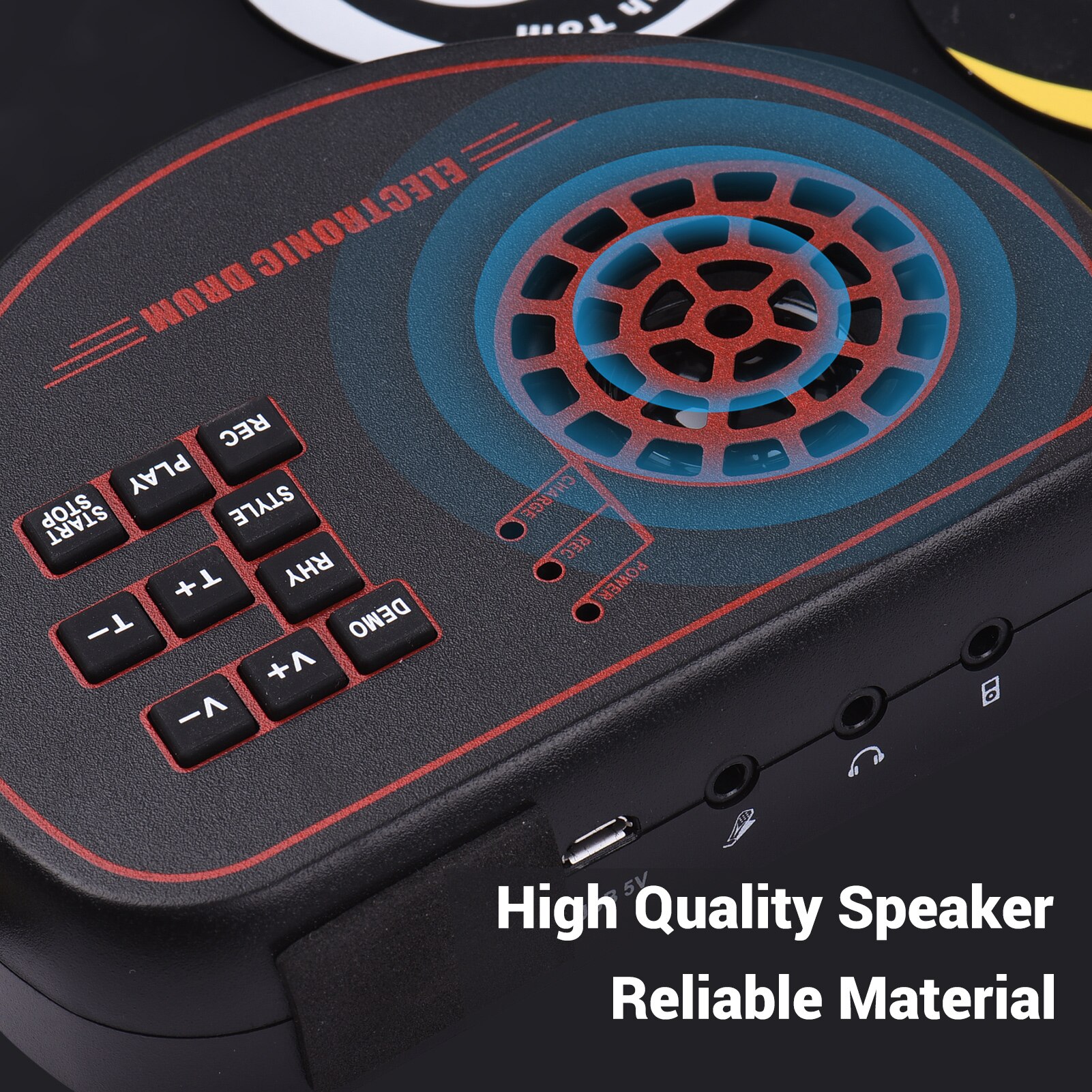 Muslady Portable Electronic Drum Set Roll Up Drum ... – Grandado