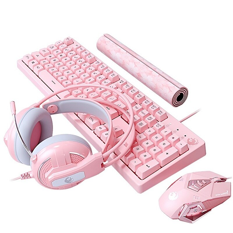 Gaming Keyboard And Mouse Headset Headphones Combo Grandado