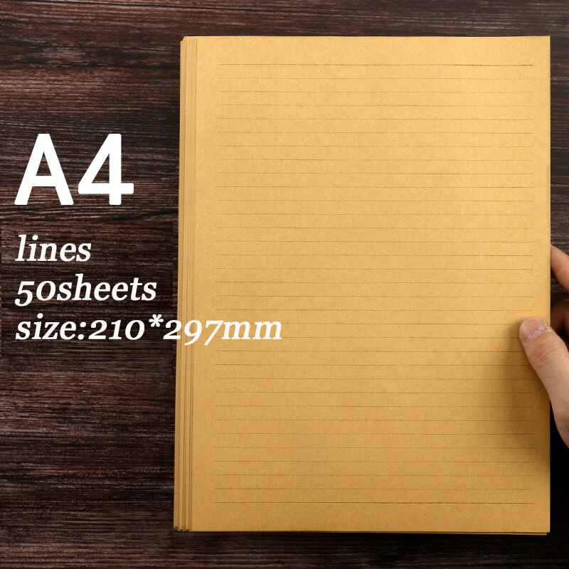50 100 sheets A4/B5/A5 Vintage Kraft paper Writing... – Vicedeal