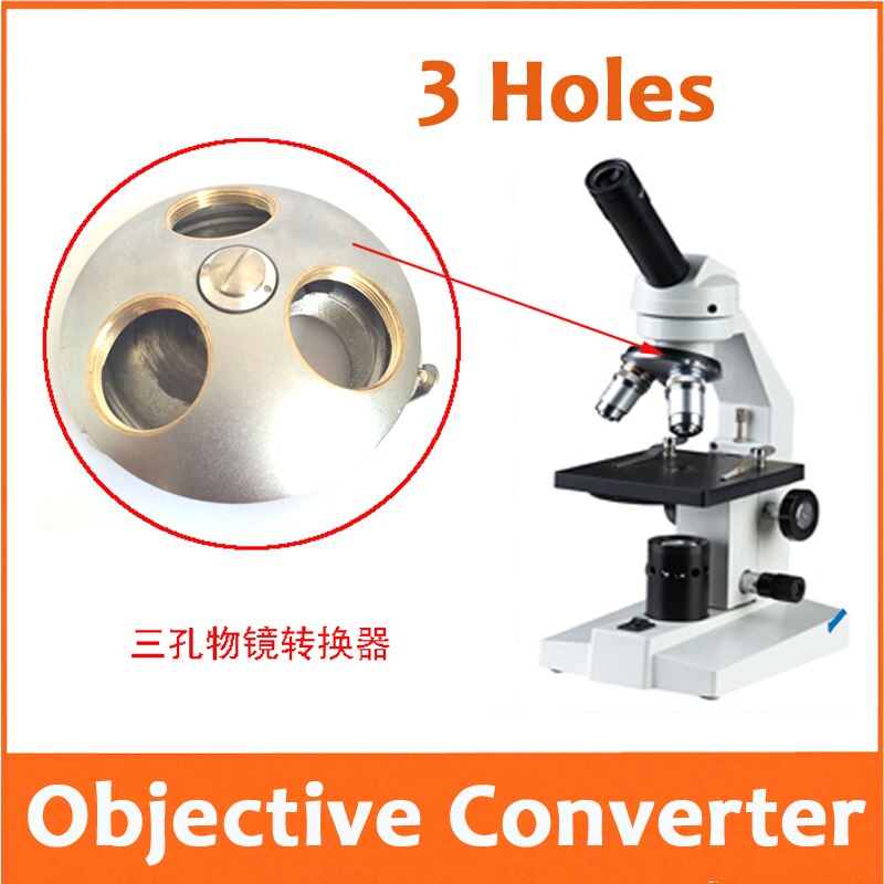 3 holes objective converter for Biological Microsc... – Grandado