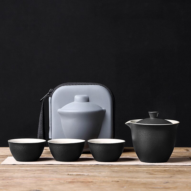 Travel Ceramics Tea Set Portable Tea Maker Rough P... – Vicedeal