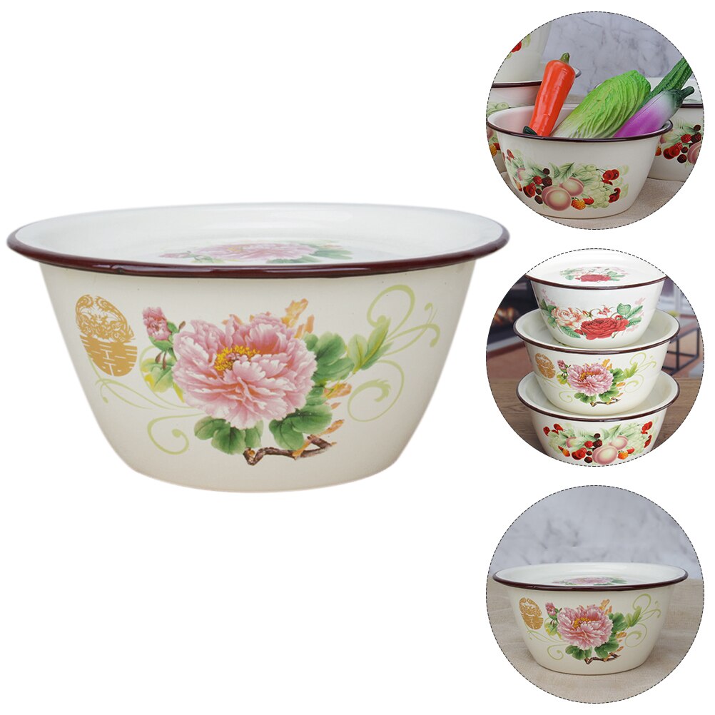 Stackable Enamel Basin Kitchen Flour Mixing Basin ... – Vicedeal