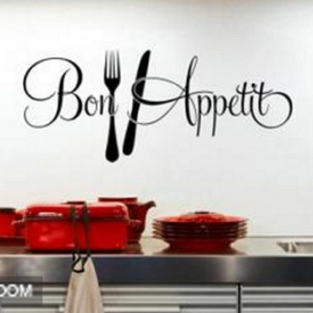 Removable Bon Appetit Words Pattern Kitchen Dining... – Vicedeal