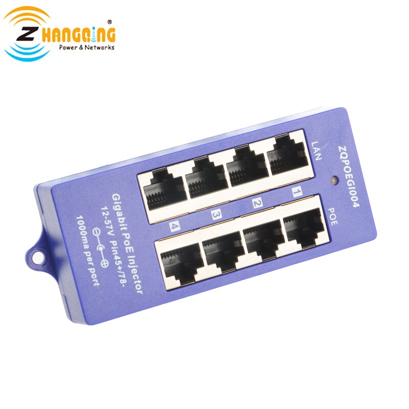 Product 4 Port Gigabit PoE Injector 1000Mbps PoE P... – Grandado