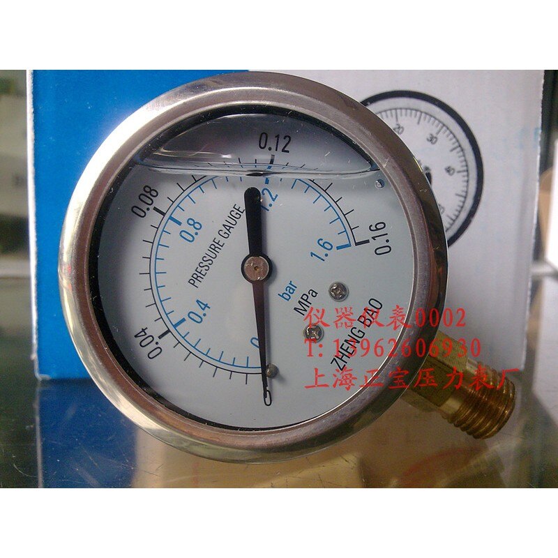 YN60 0,16 Mpa/16Bar seismische manometer seismisch... – Vicedeal
