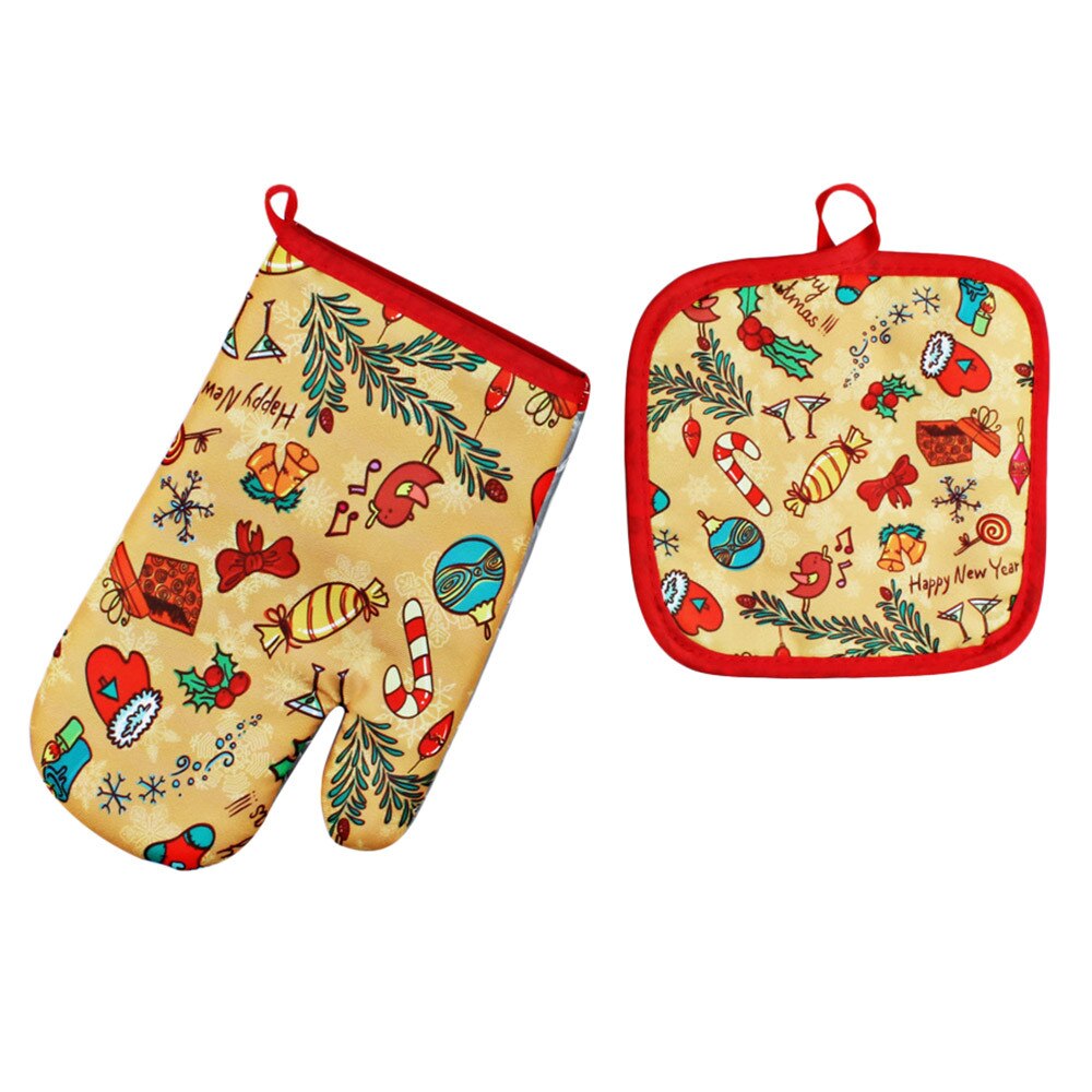 Christmas Baking Anti Gloves Oven Microwave Insula... – Grandado