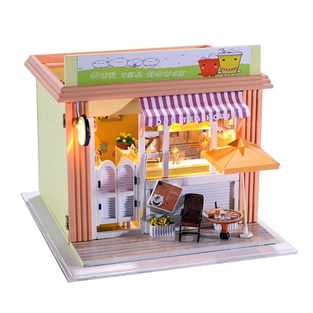 Wood Mini House Miniature Kit DIY House Room With ... – Grandado