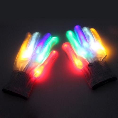 1Pair Funny LED Light Up Hand Finger Gloves Hallow... – Vicedeal
