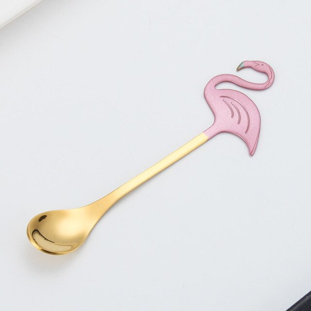 1pcs Mug Spoon Flamingo Shape Spoon 304 Stainless ... – Vicedeal