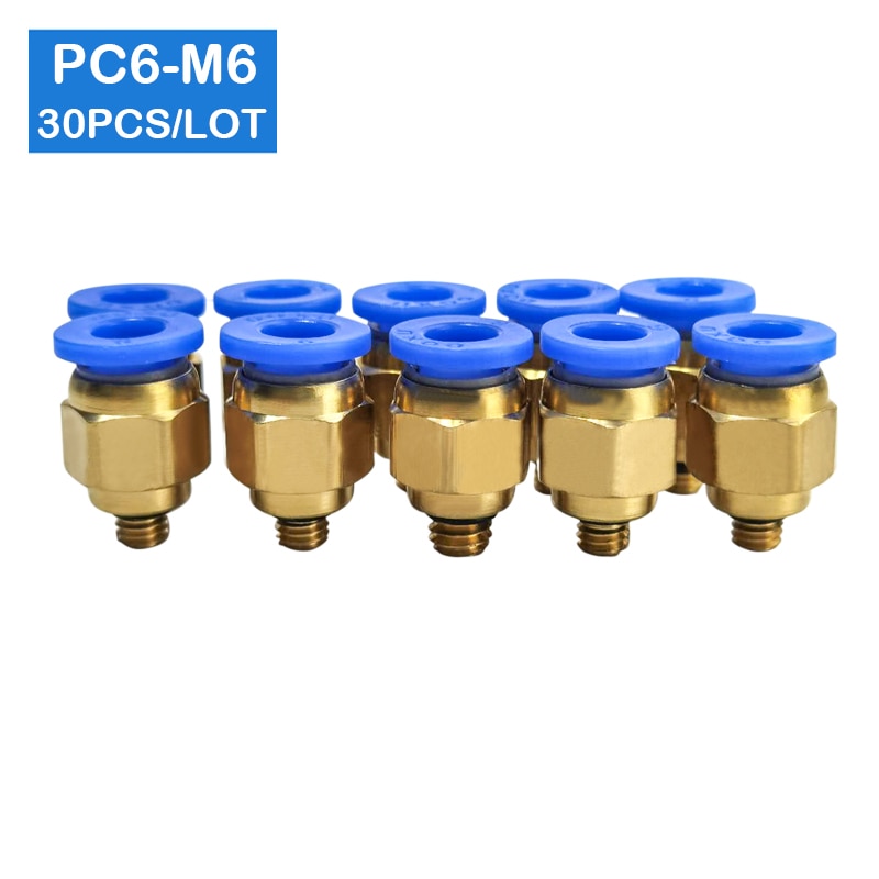 30Pcs PC6-M6, 6Mm Tot M6 Pneumatische Connectors M... – Grandado