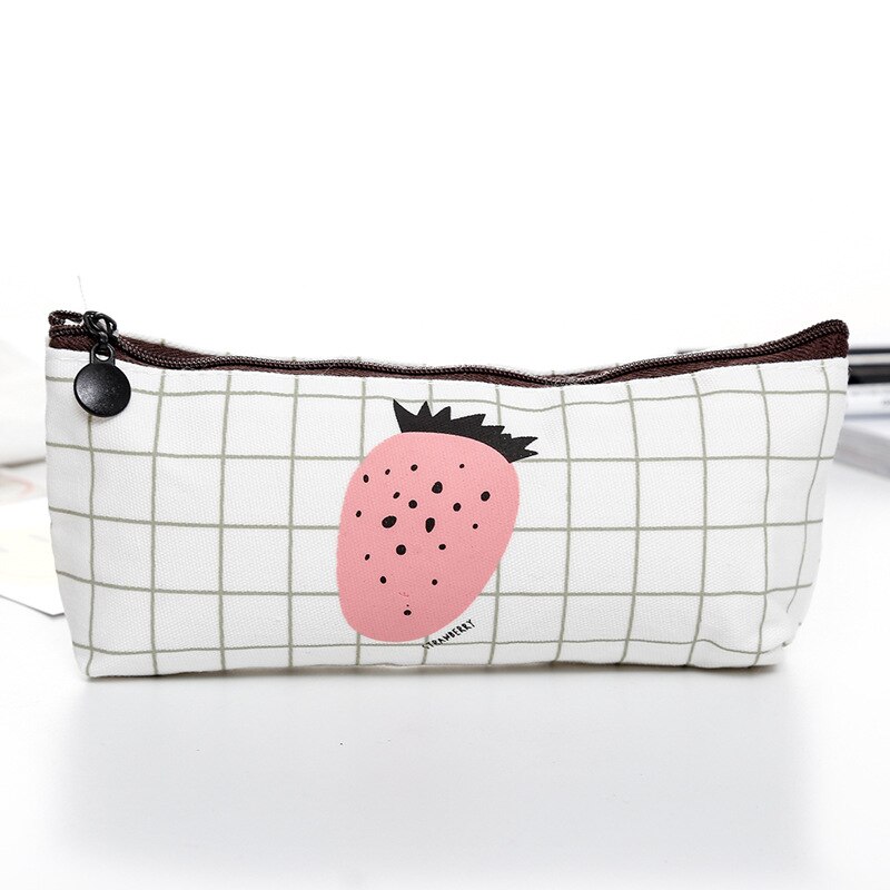 1PC Canvas Fruit Peach Pencil Case School Pencil C... – Vicedeal