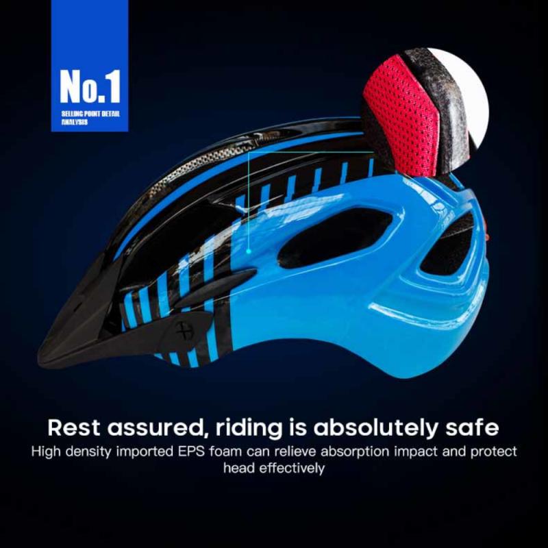 Fietshelm Draagbare Fietshelm Met Achterlicht Rijd... – Vicedeal