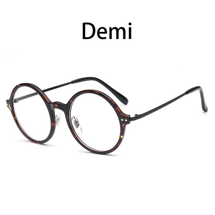 Retro Round TR90 Glasses Frame Spectacle Women Men... – Grandado