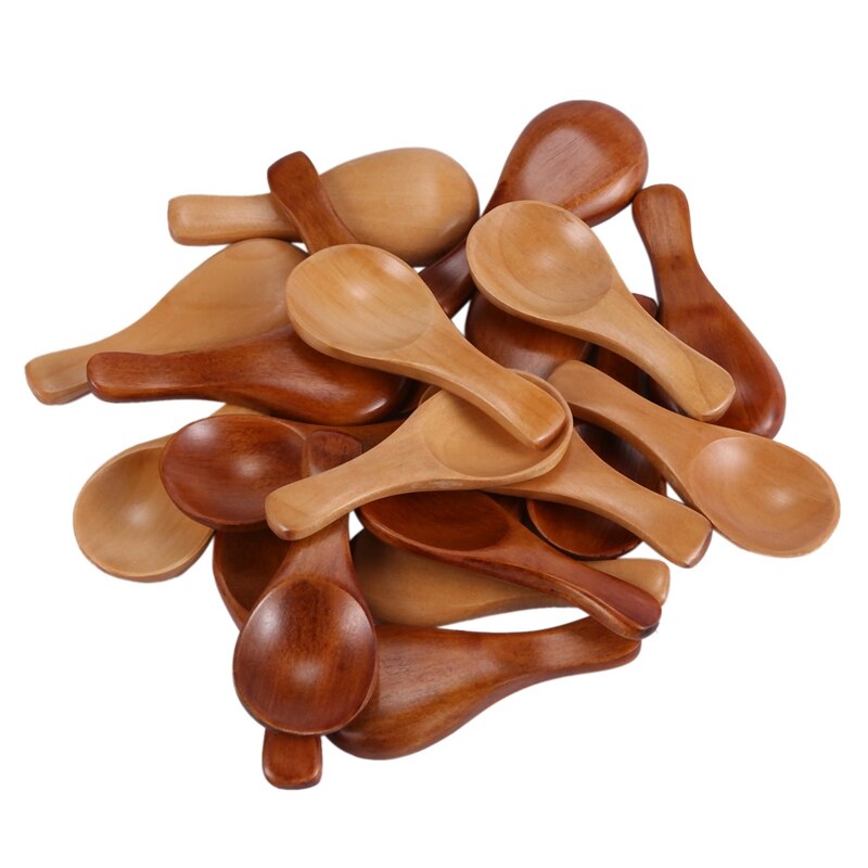 20 Pieces Small Wooden Spoons Mini Condiments Suga... – Vicedeal