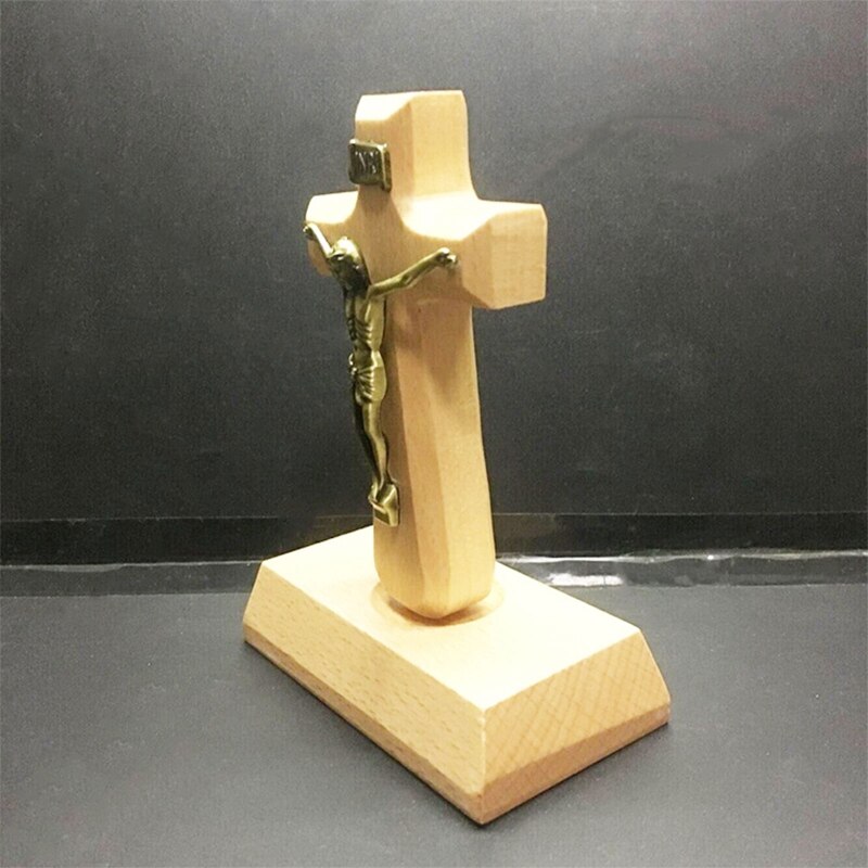 Small Holy Wood Standing Cross 5" Handmade Al... – Vicedeal