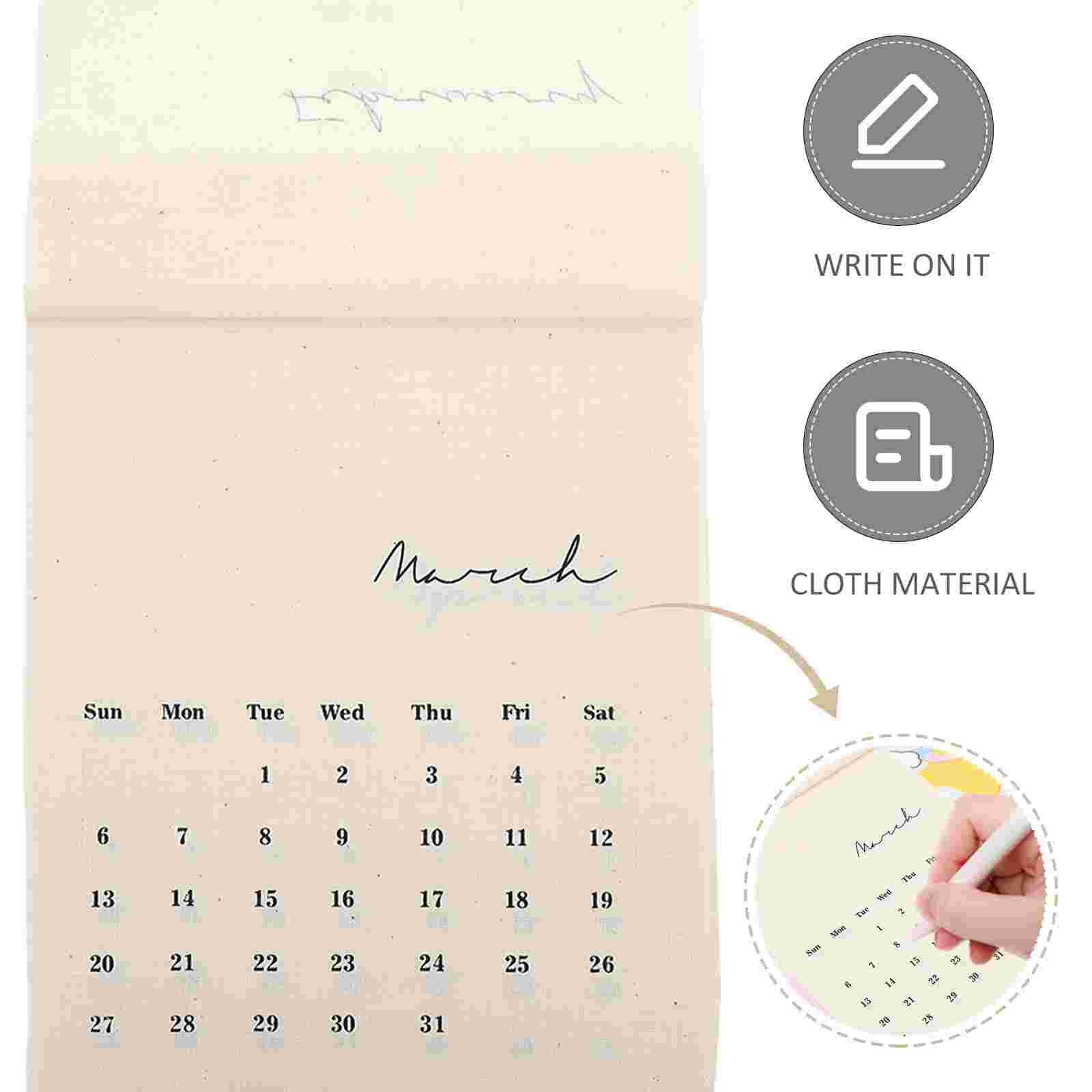 1pc Cloth Calendar Simple Photo Prop Calendar Phot... – Vicedeal