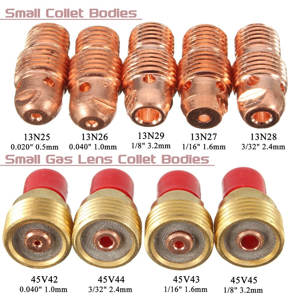 46Pcs/Lot TIG Welding Torch Stubby Gas Lens Back C... – Grandado