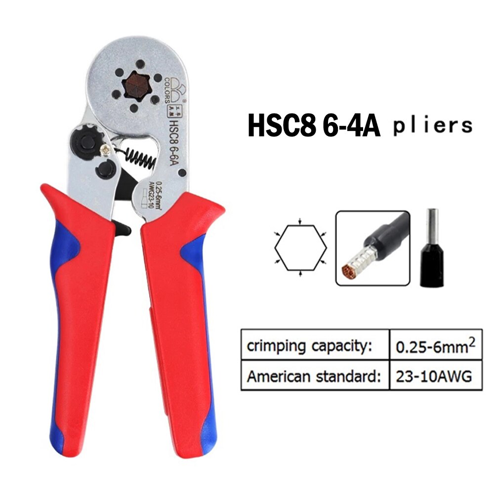 HSC8 6-4A/6-6 MINI-TYPE SELF-ADJUSTABLE CRIMPING P... – Grandado