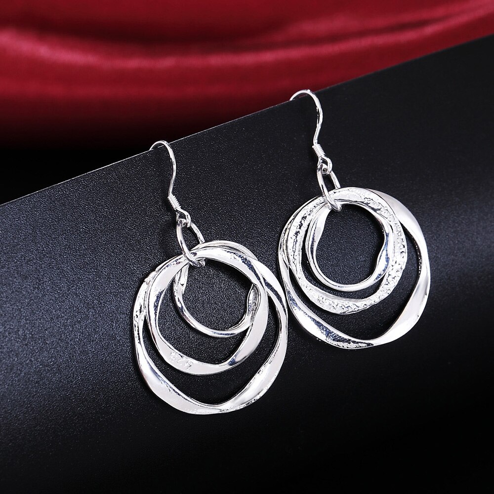 Fijne 925 Sterling Zilveren Mooie Ronde Circel Han... – Grandado
