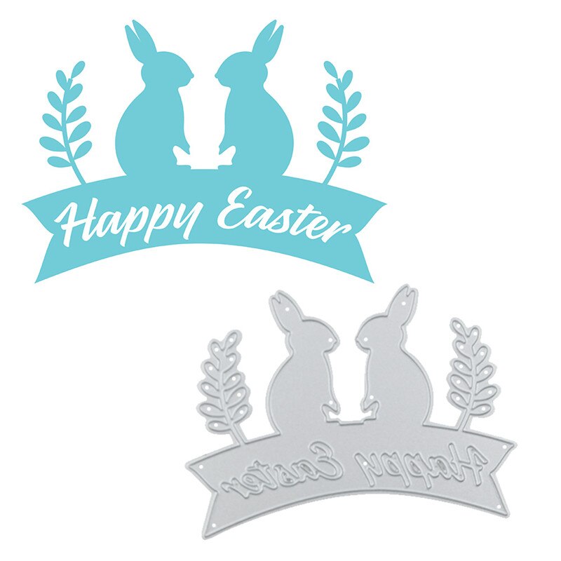 Kokorosa Happy Easter Dies Bunny Metal Cutting Die... – Grandado