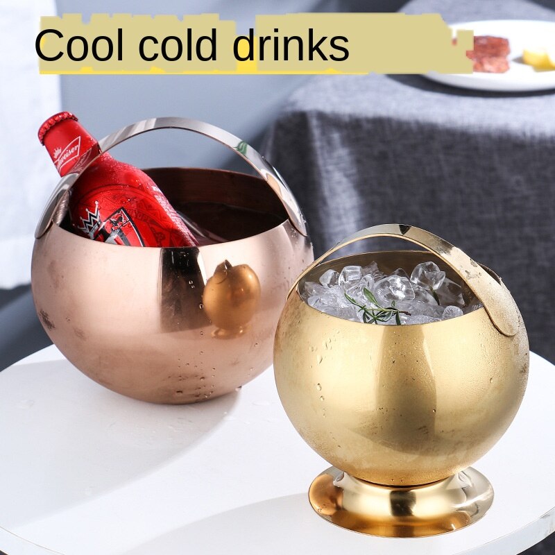 Stainless Steel Ice Bucket Wine Cold Beer Ice Buck... – Vicedeal