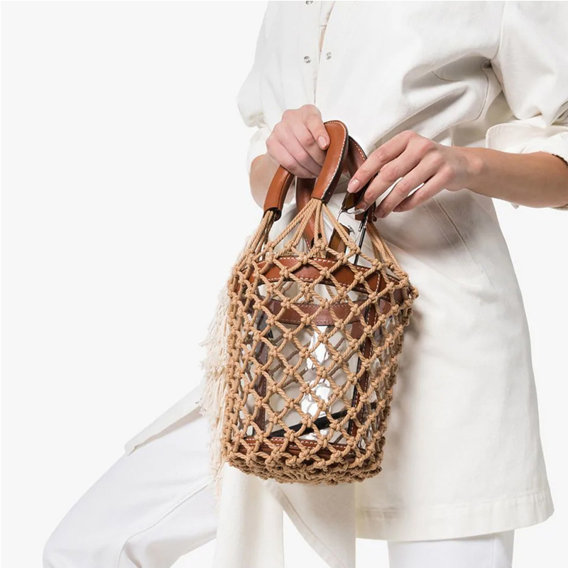 Women's Bag Handbag Knot Woven Fishing Net Bag Tra... – Vicedeal