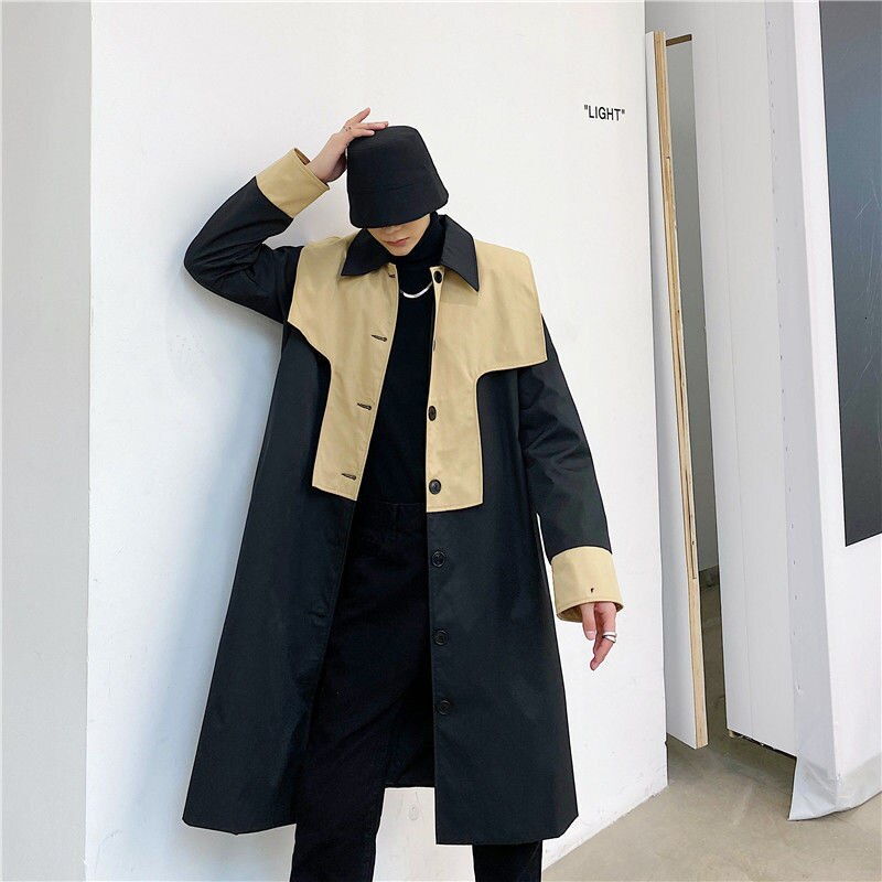 IEFB color block oversized clothing for men street... – Vicedeal