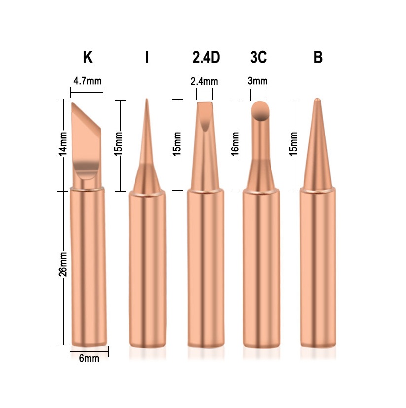 5Pcs Intern Verwarmde Blote Koper Lassen I + B + K... – Vicedeal