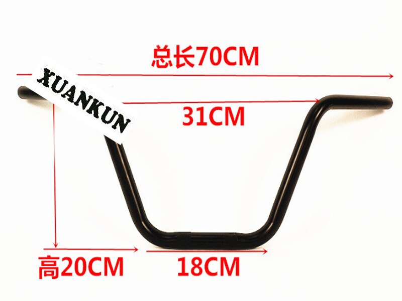 Xuankun Motorcycle Parts Refit High Black 22mm Dia Grandado