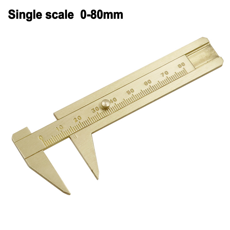 Measuring tool 0 ~ 80mm mini solid brass slide rul... – Grandado