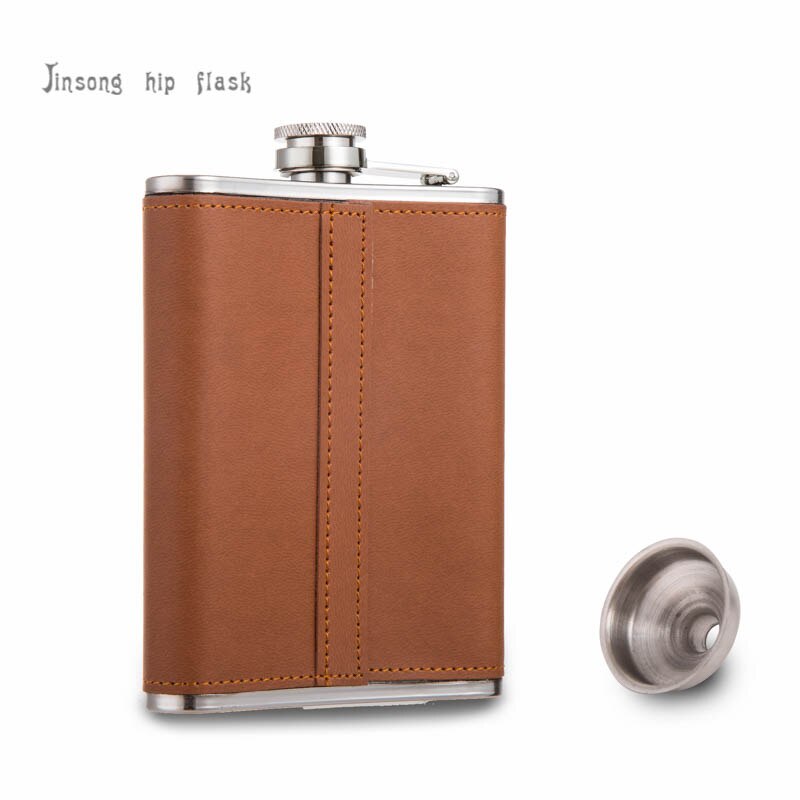 227 ml Flask 8 oz leather hip flask Food Grade Sta... – Vicedeal