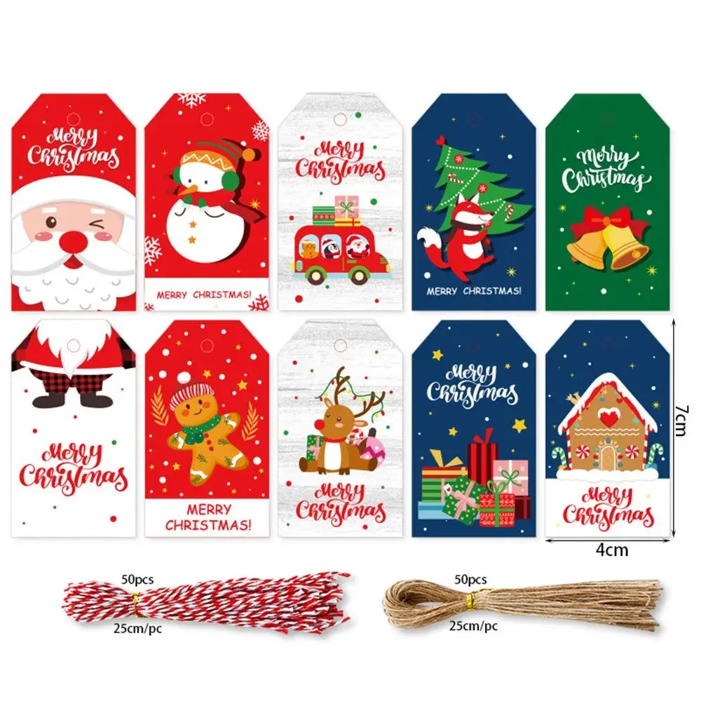 100 Uds. Etiquetas de Feliz Navidad, etiquetas Kra... – Grandado