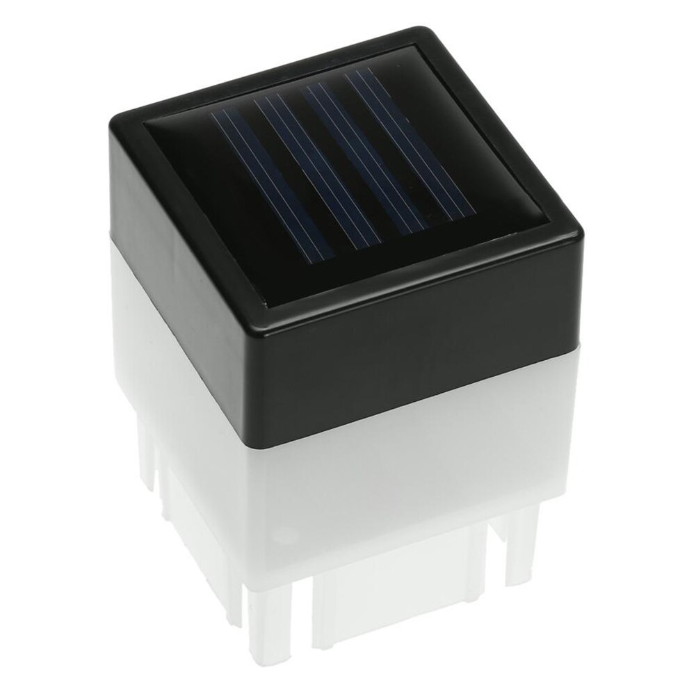Outdoor Solar Powered Fence Post Pool LED Square Light Garden Pathway ...