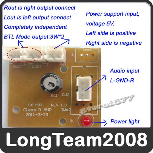 mini Digital Amplifier USB 5V input / 3W*2 power S... – Grandado