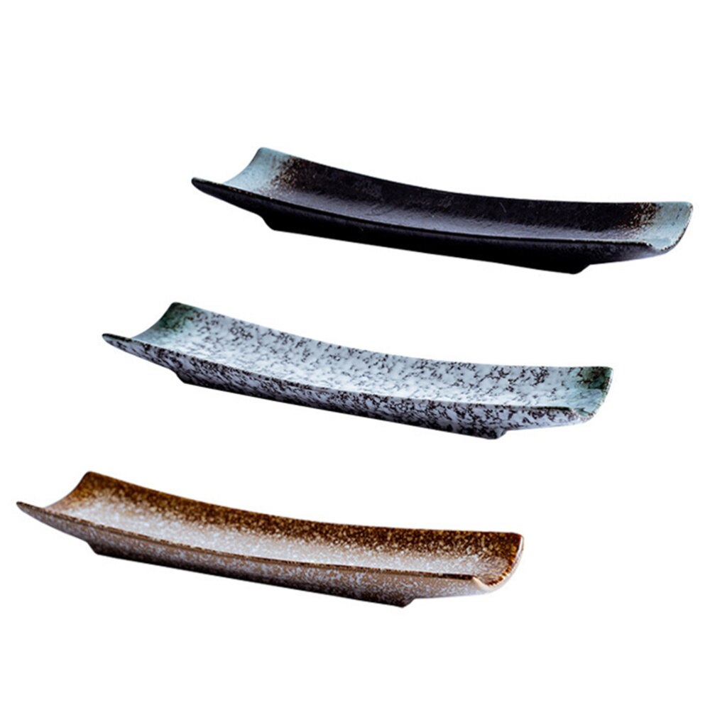 3pcs Japanese Style Ceramics Sushi Plate Rectangul... – Grandado